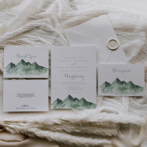 Green Mountain Country Calligraphy Baby Shower Invitation | Zazzle