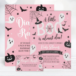 A Little Boo is Almost Due Halloween Baby Shower Invitation | Zazzle