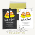 Halloween Trick or Treat Candy Corn Map QR Code Invitation | Zazzle