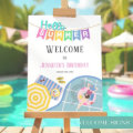 Hello Summer Pool Party Bday Budget Invitation | Zazzle