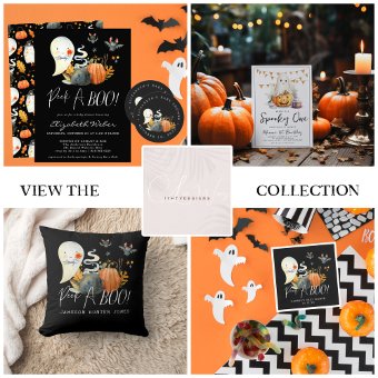 Peek-A-Boo | Little Ghost Halloween Baby Shower Napkins | Zazzle