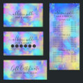Holographic Sparkle Opal Iridescent Business Banner | Zazzle