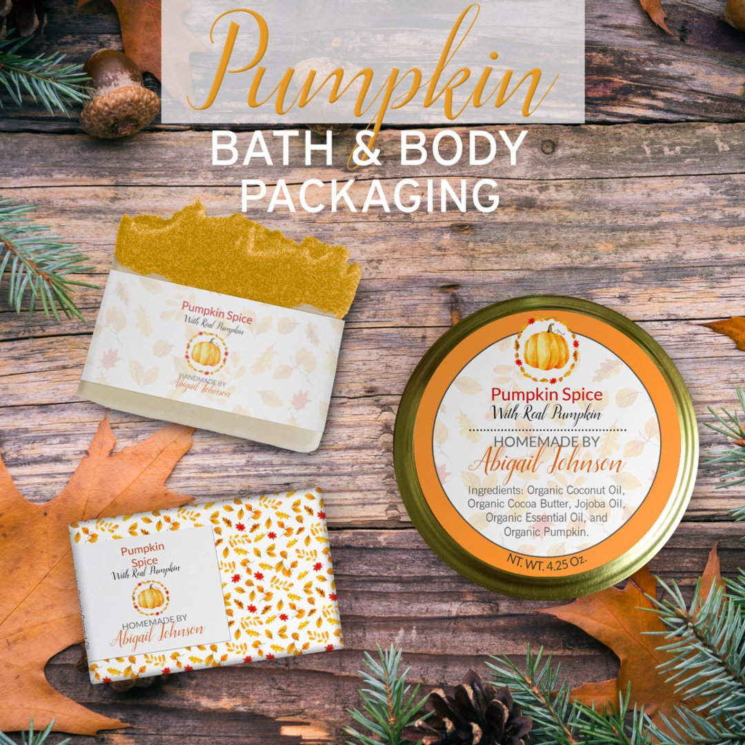 Homemade Bath & Body Packaging | Pumpkin Spice Tissue Paper | Zazzle