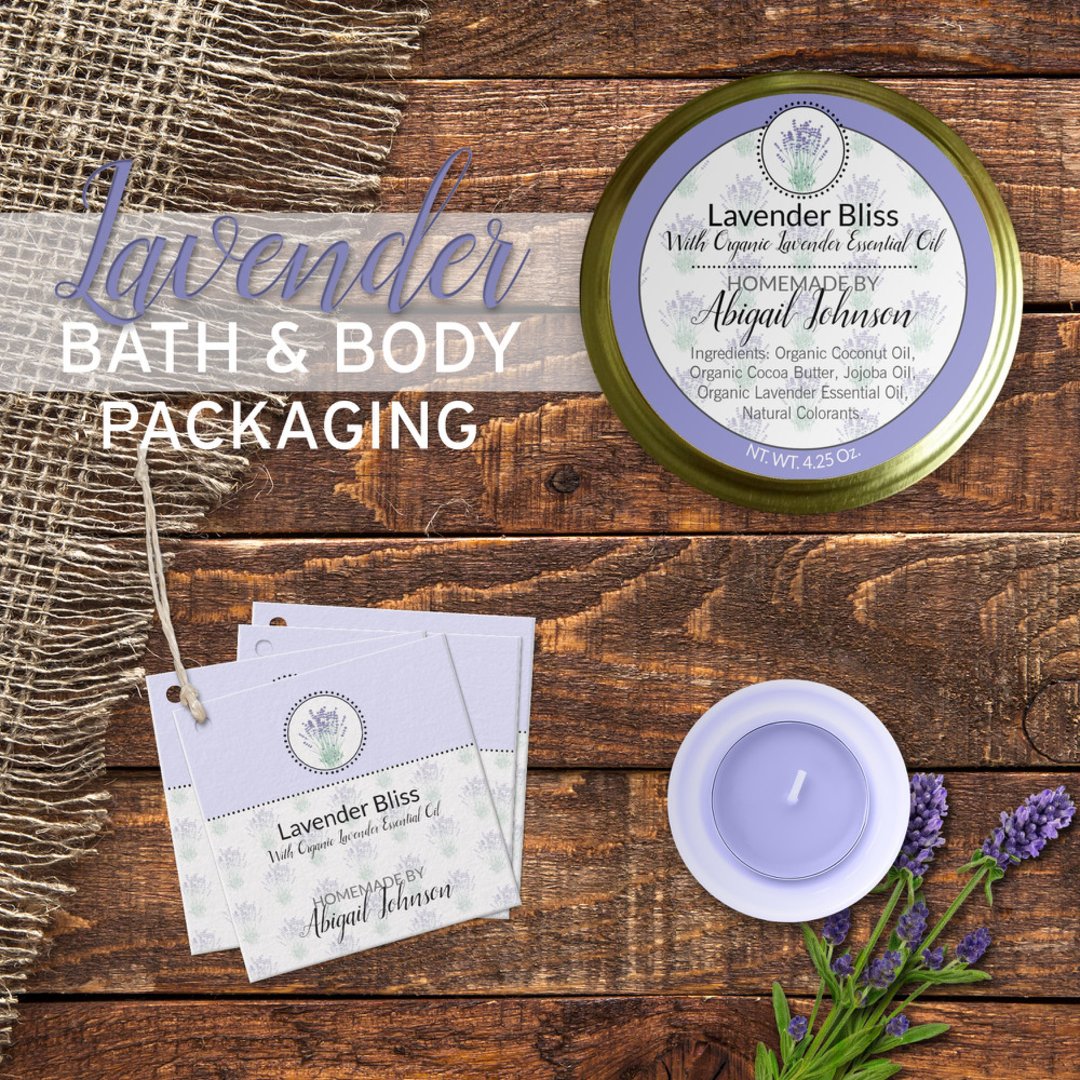 Lavender Artisan Soap Band Wrap Packaging | Zazzle