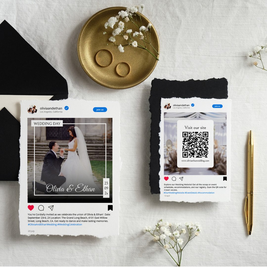 Modern Funny Social Media Wedding Invitation | Zazzle