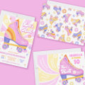 Retro Roller Disco Birthday Party Invitation | Zazzle