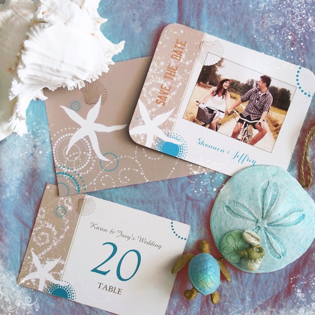 Festively Chic Beach Wedding Invitation | Zazzle