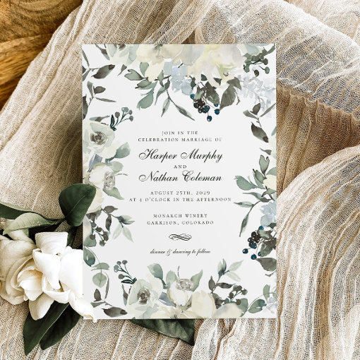 Ivory Greenery Floral Wedding Welcome Sign | Zazzle