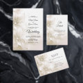 Elegant Ivory White Flowers Wedding Invitation | Zazzle