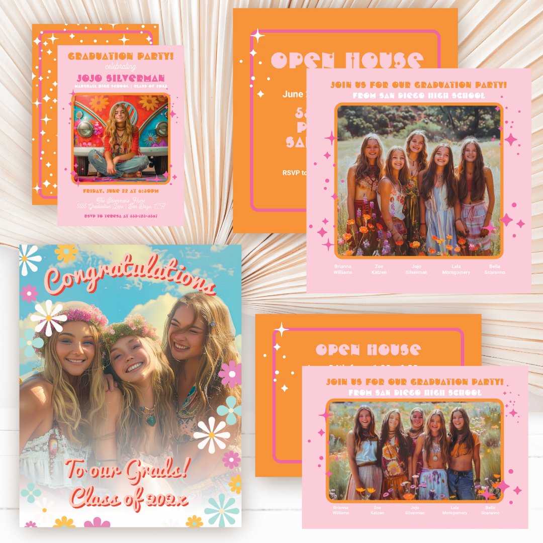 Congratulation Graduation Daisy Photo Sign Poster | Zazzle