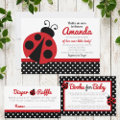 Ladybug Baby Shower or Birthday Favor Party Pedestal Sign | Zazzle