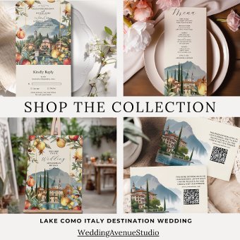 Lake Como Italy Destination Wedding Invitation | Zazzle