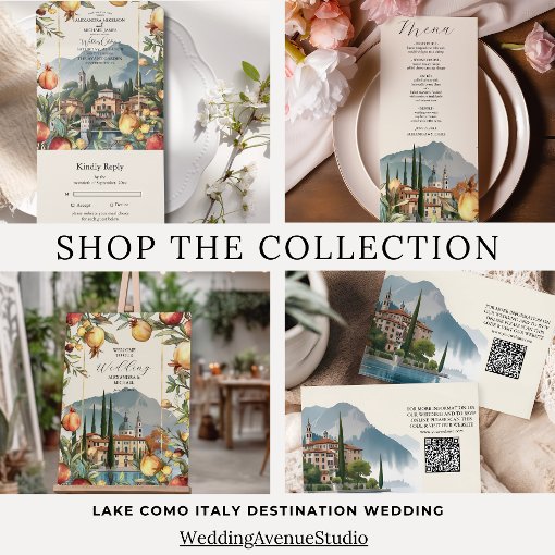 Lake Como Italy Destination Wedding Invitation | Zazzle