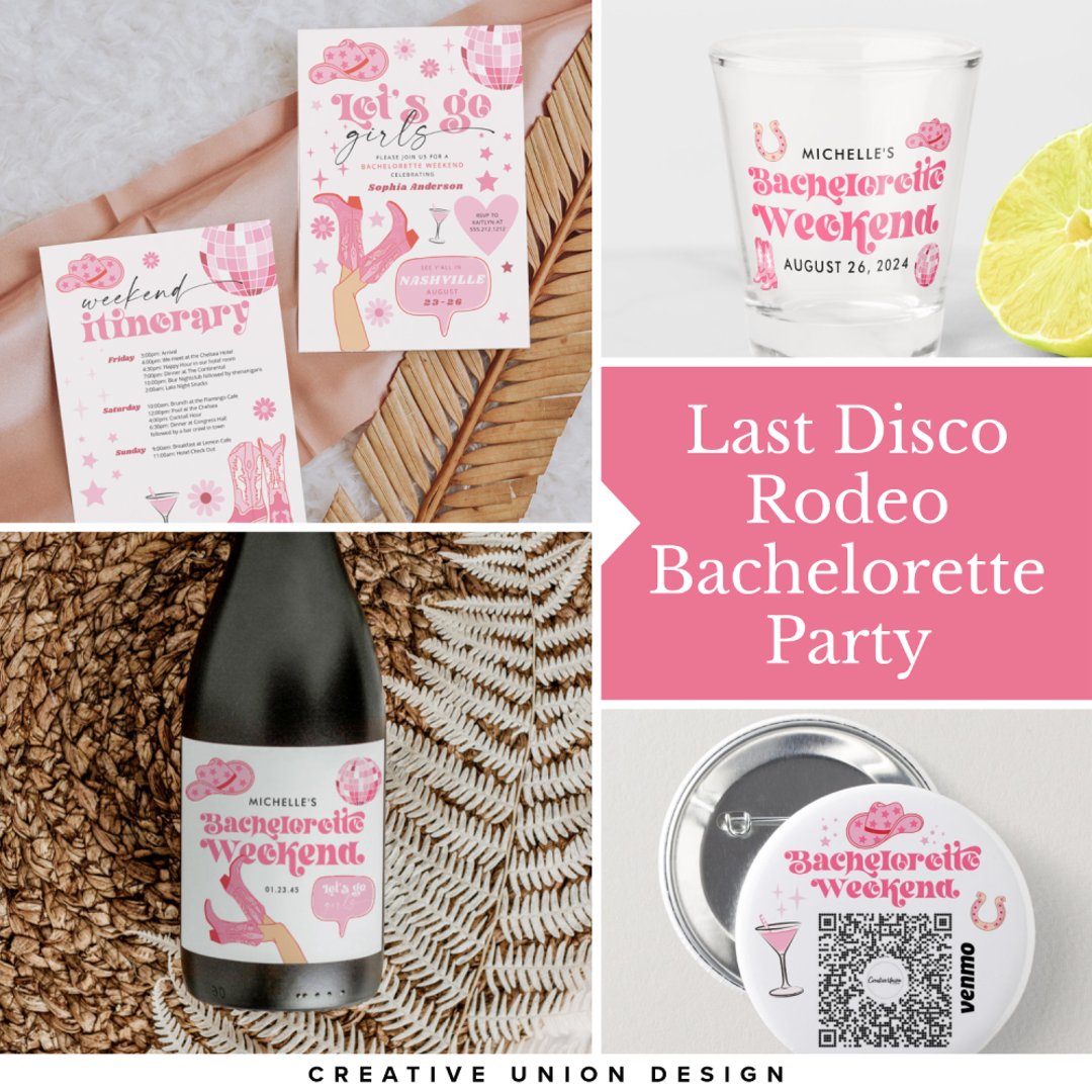 Last Disco Rodeo Bachelorette Party Nash Bash Sign | Zazzle