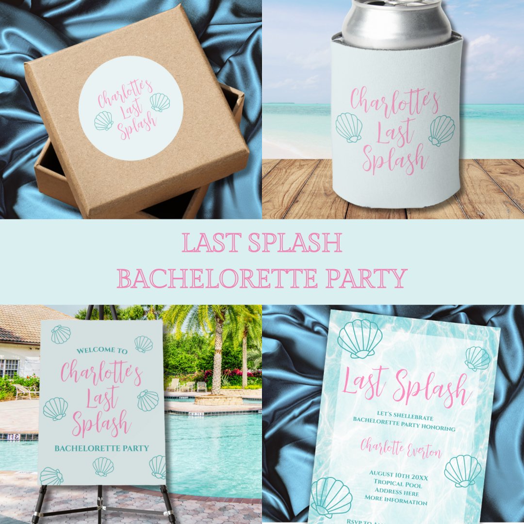 Last Splash Shell Bachelorette Weekend Itinerary Invitation | Zazzle