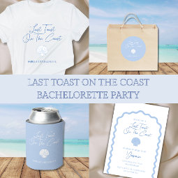 Last Toast On The Coast Beach Bachelorette Invitation | Zazzle