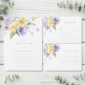 Lavender & Sunshine Floral Summer Wedding Invitation | Zazzle