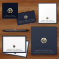 Elegant Blue Legal Note Card | Zazzle