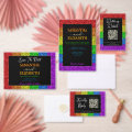 LGBT flag rainbow sparkles gay lesbian wedding Place Card | Zazzle