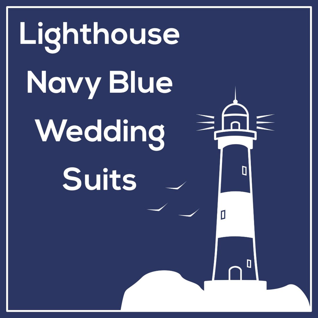 Lighthouse Navy Blue Wedding Save The Date Invitation | Zazzle