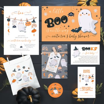 Little Boo Halloween Baby Shower Banner | Zazzle