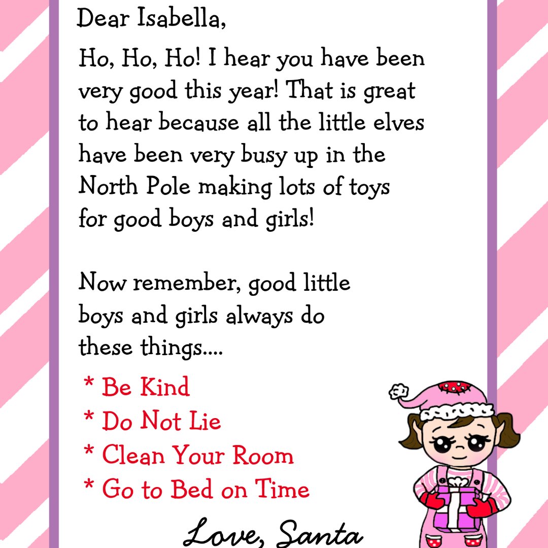 Adorable Elf Personalized Letter from Santa | Zazzle