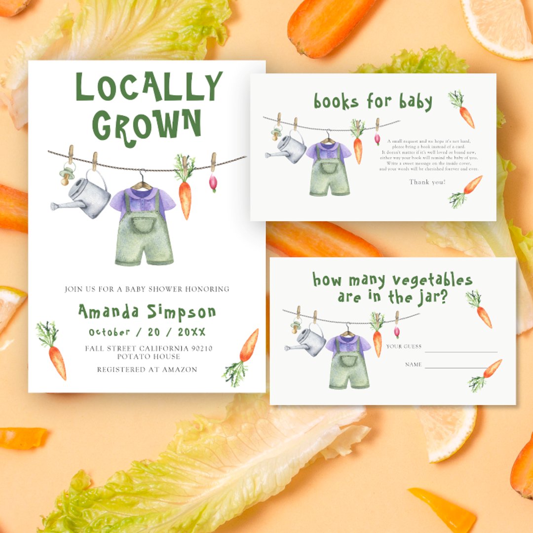 Locally grown baby shower thank you favor bag | Zazzle