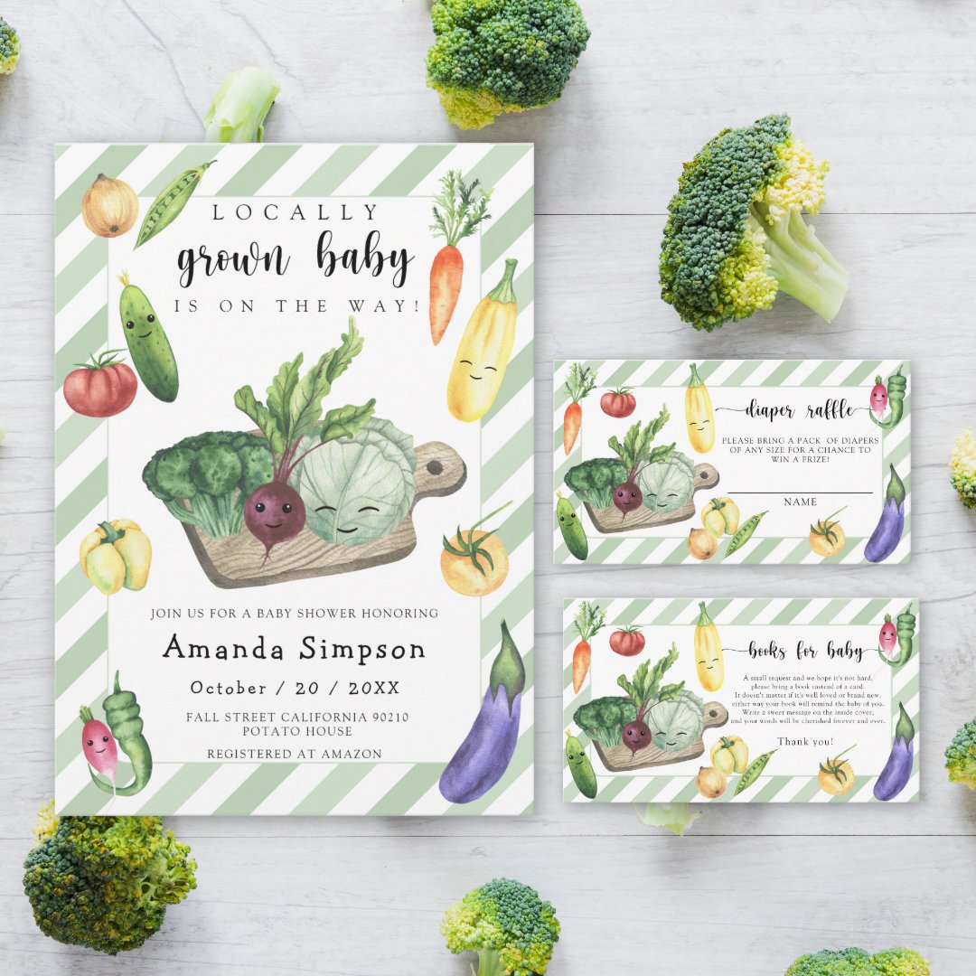 Vegetables baby shower - Pop it! When she pops! Favor Tags | Zazzle