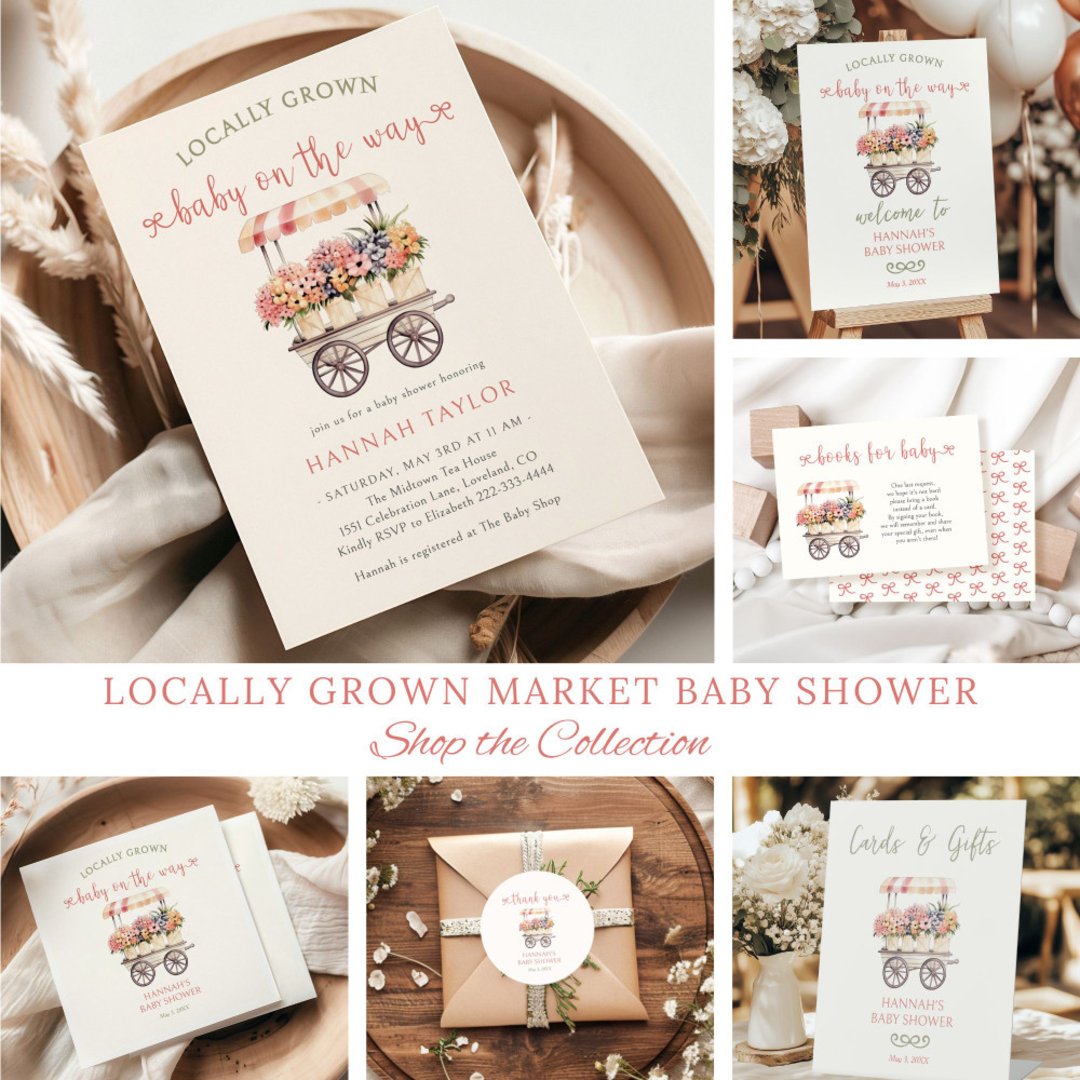 Locally Grown Baby Shower Welcome Sign | Zazzle