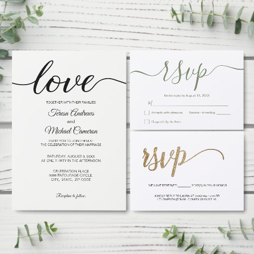 Modern Elegant Love Script Return address Wedding Envelope | Zazzle
