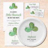 Lucky Little Shamrock Baby Shower Invitation | Zazzle