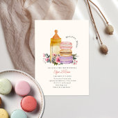 Bonjour Bébé French Macarons & Milk Baby Shower Invitation | Zazzle
