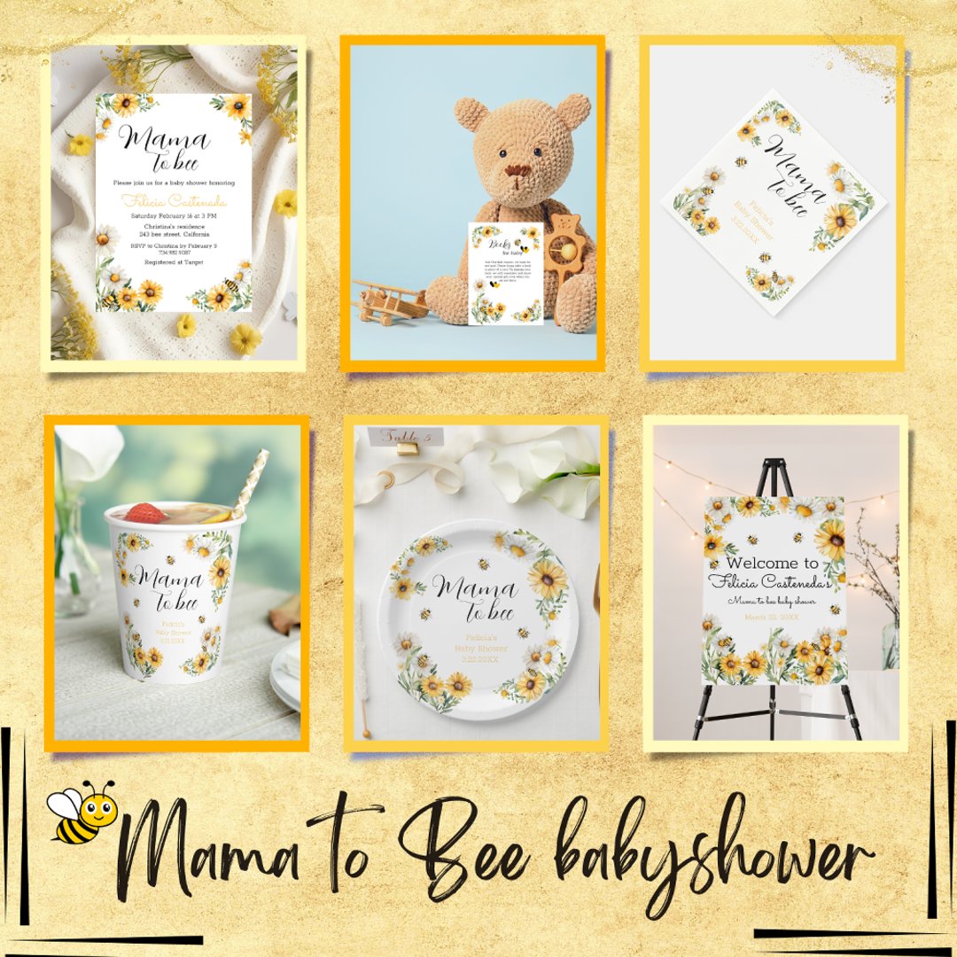 Mama to Bee Bumblebee Baby Shower welcome banner | Zazzle