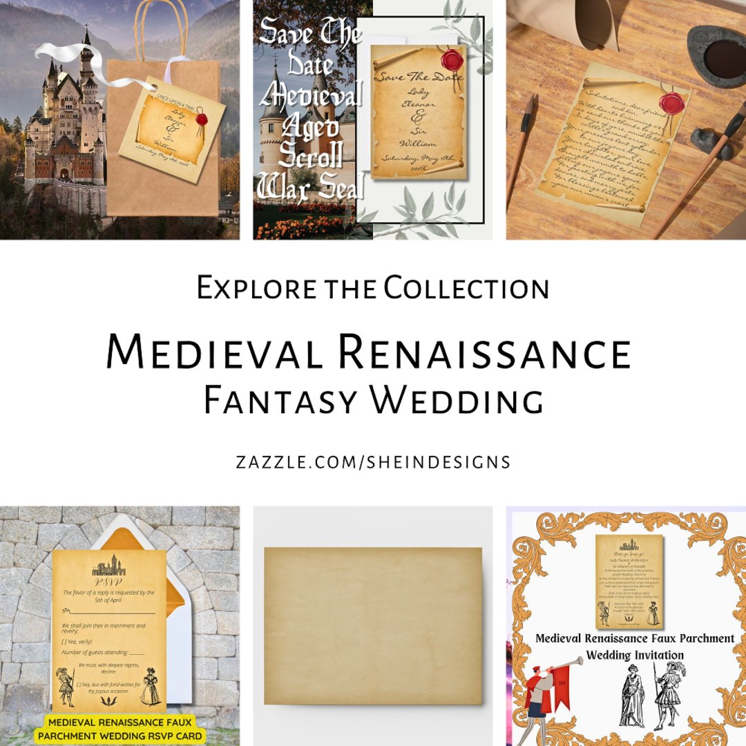 Medieval Aged Scroll Wax Seal Wedding Thank You Postcard | Zazzle