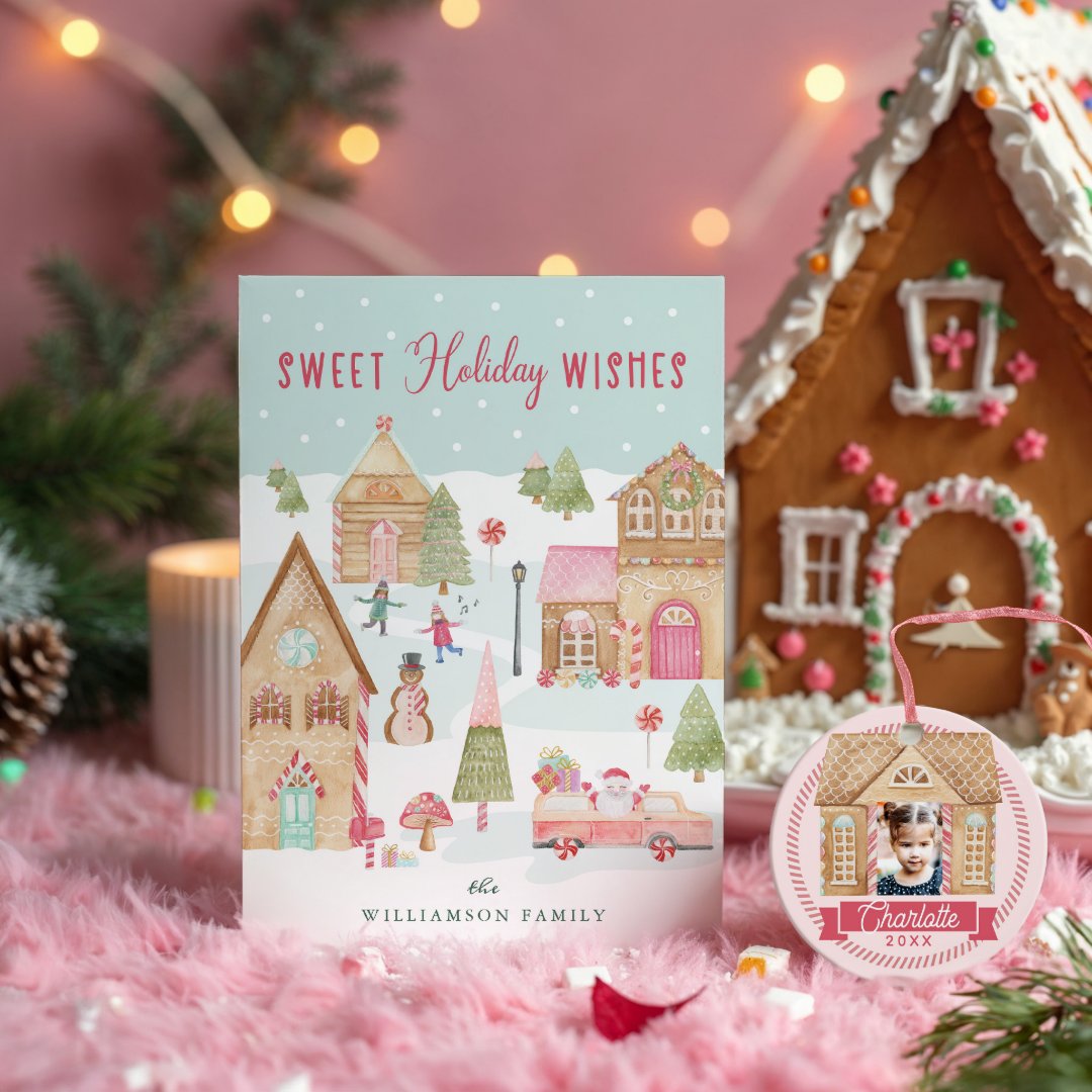 Sweet Holiday Wishes Gingerbread Town Fun Coloring Tri-Fold Holiday ...