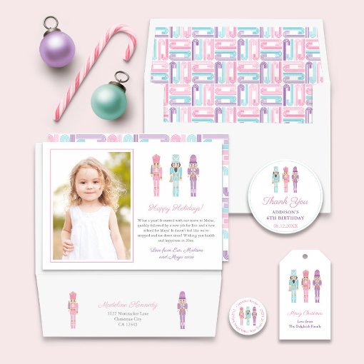 Pastel Nutcracker Family Holidays Party Invitation | Zazzle