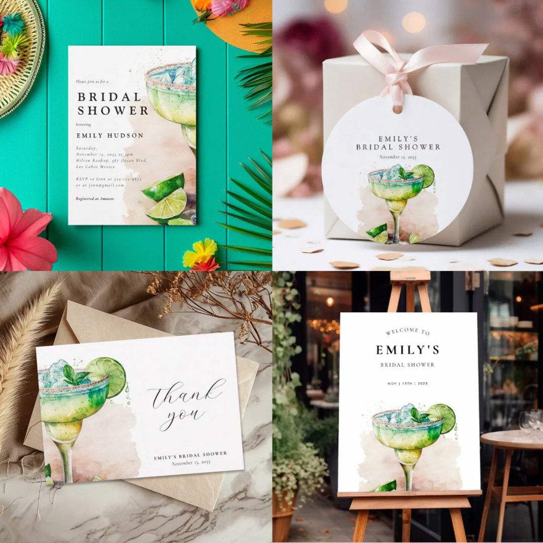 Fiesta Watercolor Bridal Shower Invitation | Zazzle
