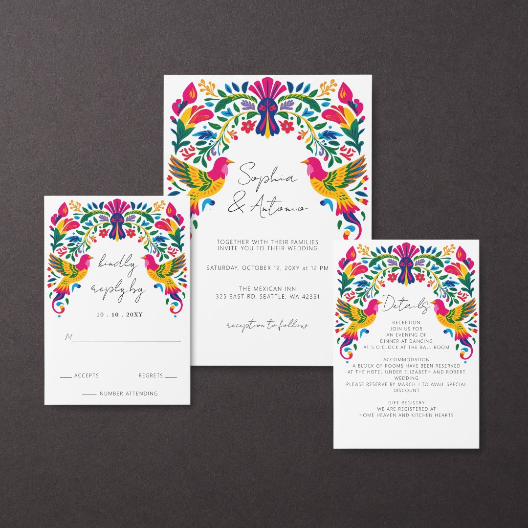 Mexican Birds Otomi Floral Fiesta Welcome Sign | Zazzle