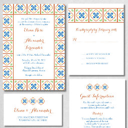Talavera Spanish Tile Wedding Invitation | Zazzle