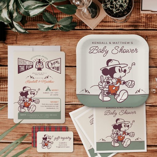 Mickey Mouse Adventure Awaits Baby Shower Welcome Poster | Zazzle