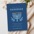 Simple Blue Yellow Candles Hanukkah Address Square Sticker | Zazzle