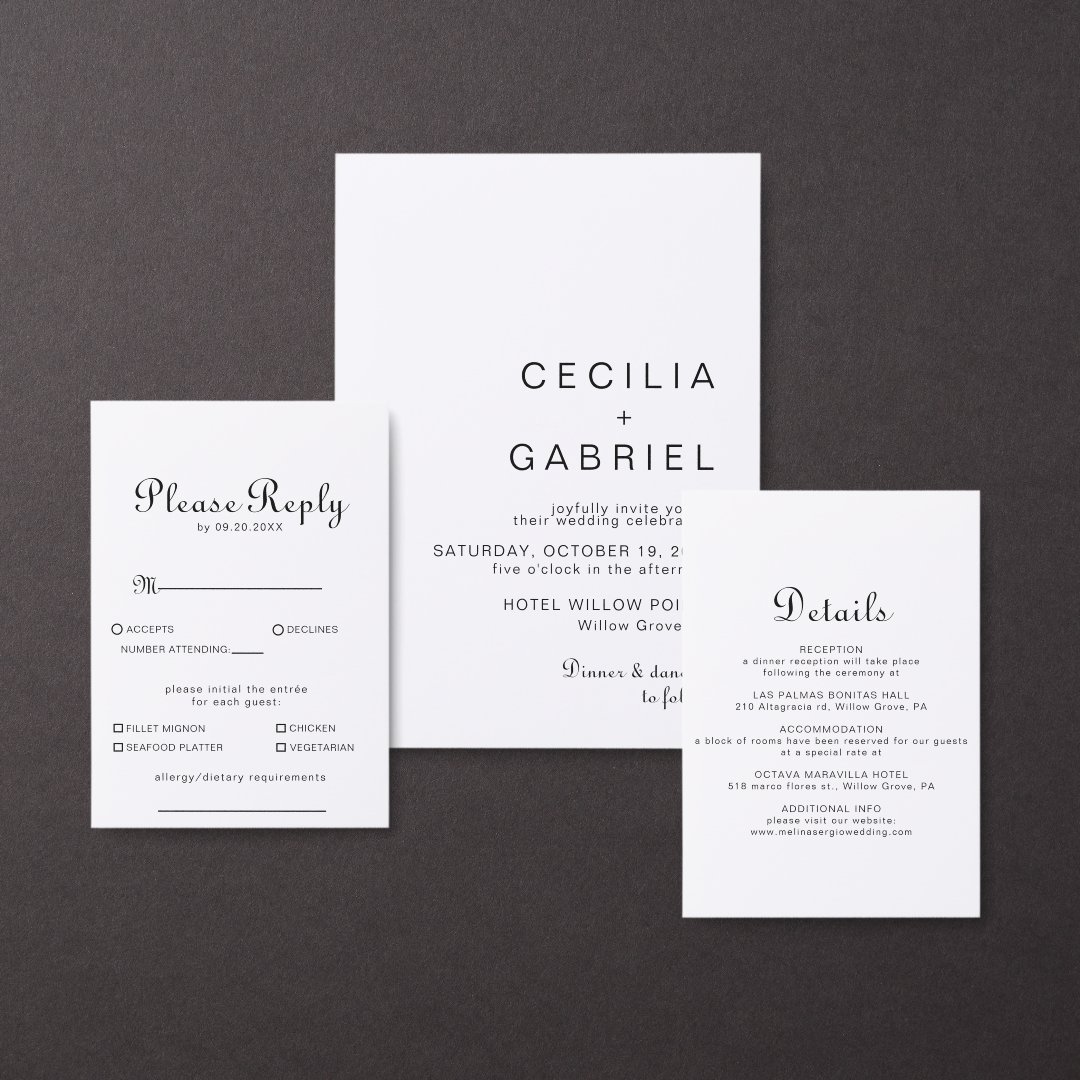 Minimalist Trivia Fun Facts Wedding Napkins | Zazzle