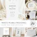 White Pearls Wedding Program | Zazzle