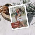 Modern Typography Color Block Photo Christmas Holiday Card | Zazzle