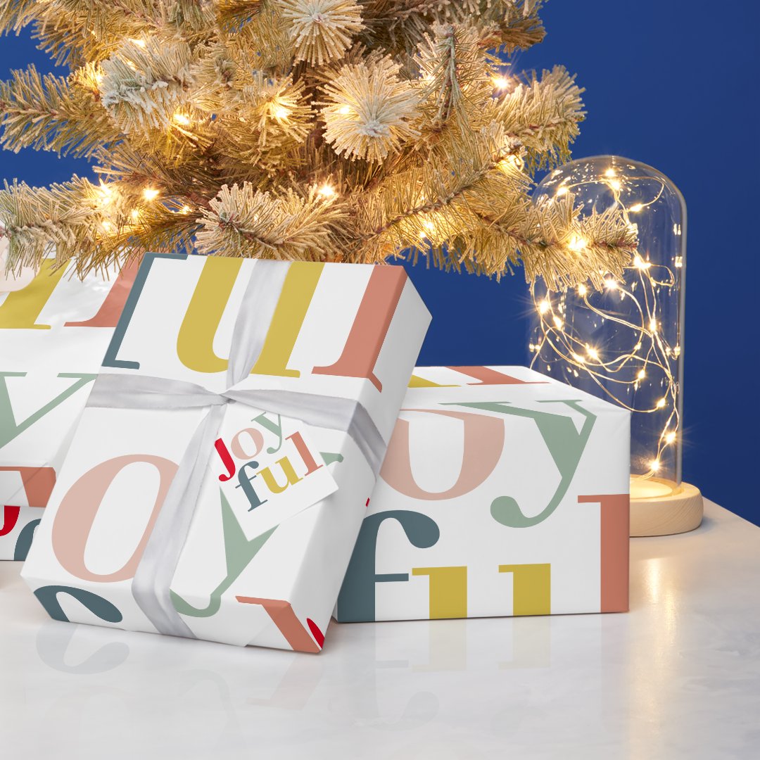 Modern Colorful Joyful Christmas Holiday Gift Shot Glass | Zazzle