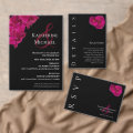 Wedding Dinner and Bar Menu-Fuchsia Orchids- Menu | Zazzle