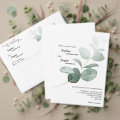 Modern Greenery White Photo Engagement Party Invitation | Zazzle