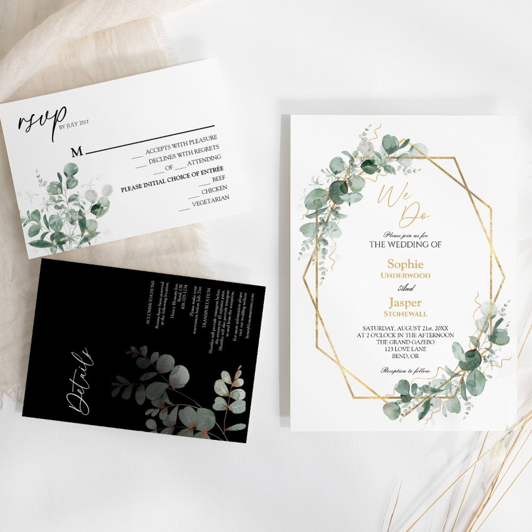 Modern Greenery Maid Of Honor White Proposal Invitation | Zazzle