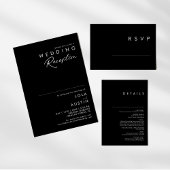 Modern Minimalist | Black Wedding Program | Zazzle