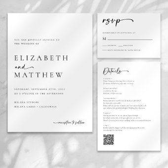 Modern Script Photo Wedding Save The Date | Zazzle